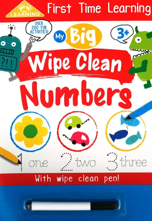 First Time Learning : My Big Wipe Clean Numbers for Ages 3+ | Lazada PH
