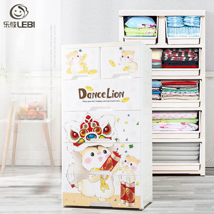 LEBI กล่องเก็บตู้เก็บของลิ้นชักกล่องเก็บของพลาสติกเสื้อผ้าใส่อยู่บ้าน ...