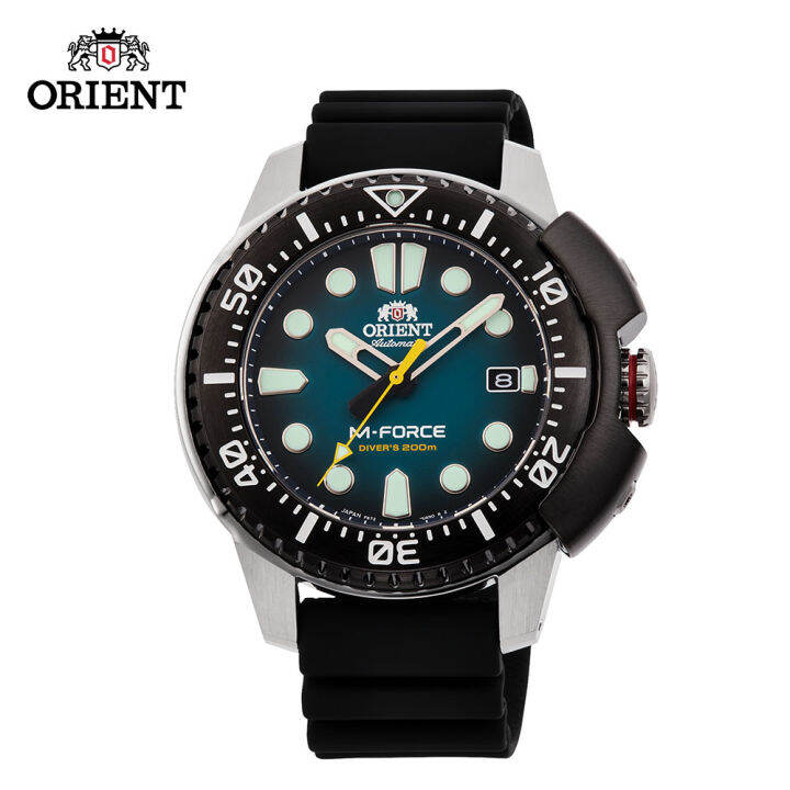 Orient M-Force Black Rubber Analog Automatic Watch For Men OR-RA ...