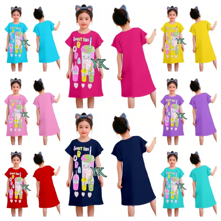 Yuan Kids-BOBA DRESS TIK TOK TERBARU / BAJU ANAK PEREMPUAN MOTIF ...