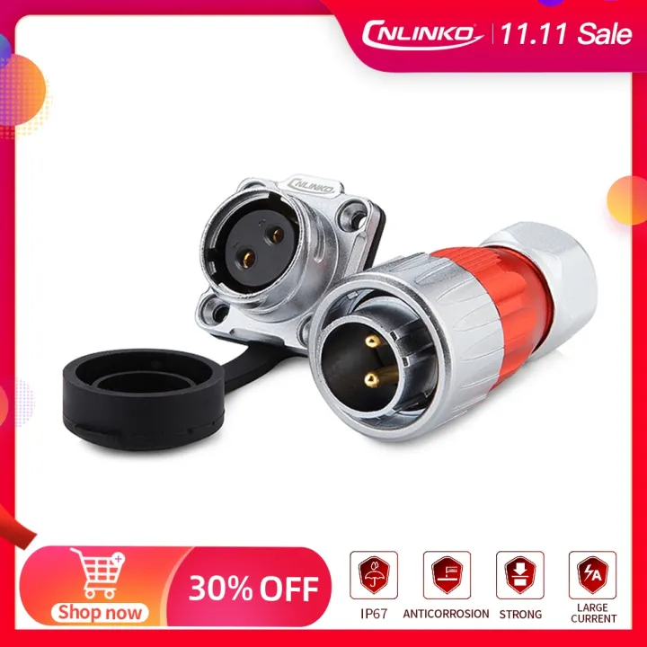 Cnlinko Soldering/Crimp 2 3 4 5 7 9 12 Pin Electrical Waterproof ...