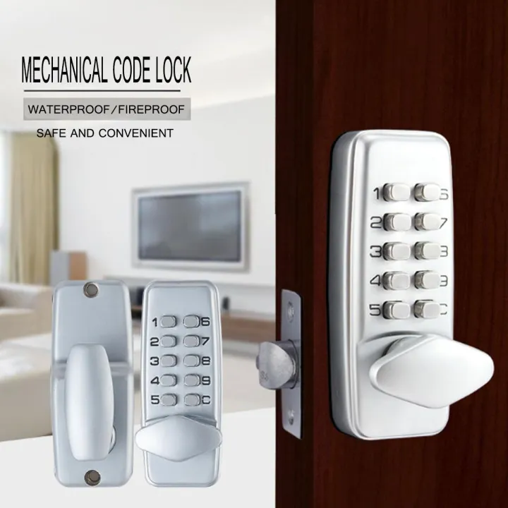 New Digital Push Button Mechanical Door Lock Keyless Pad Code ...