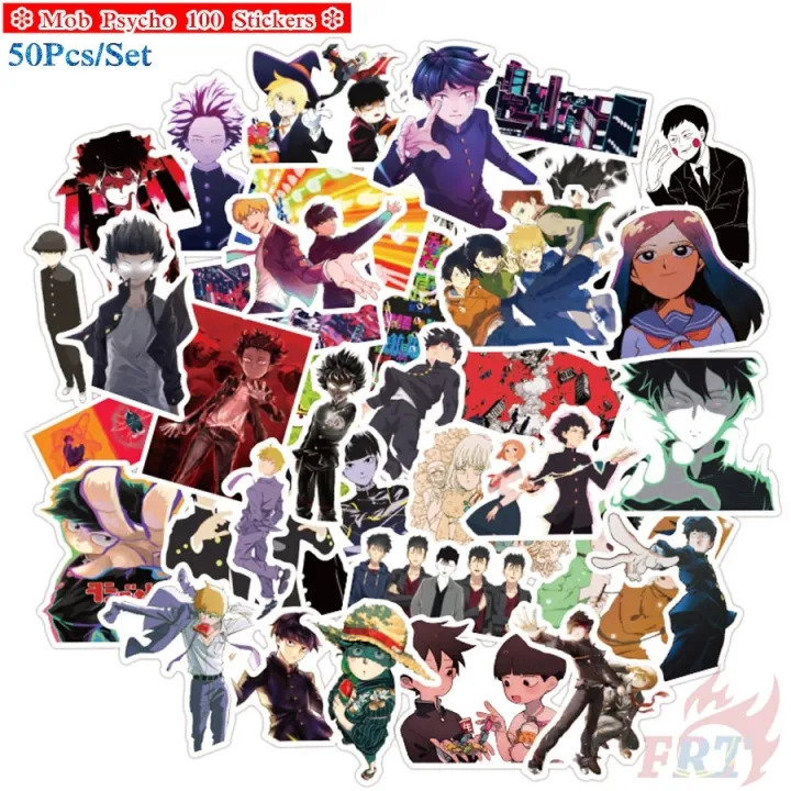 Mob Psycho 100 Stickers 50Pcs/Set Anime Mobu Saiko Hyaku Mixed Doodle ...