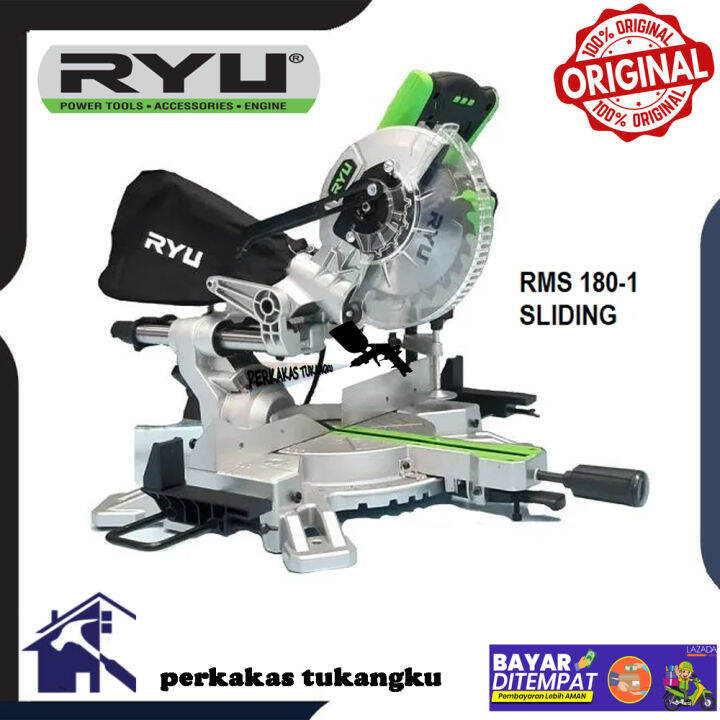Miter Saw Sliding Tekiro Ryu RMS180-1 Mesin Potong Alumunium Dan Kayu ...