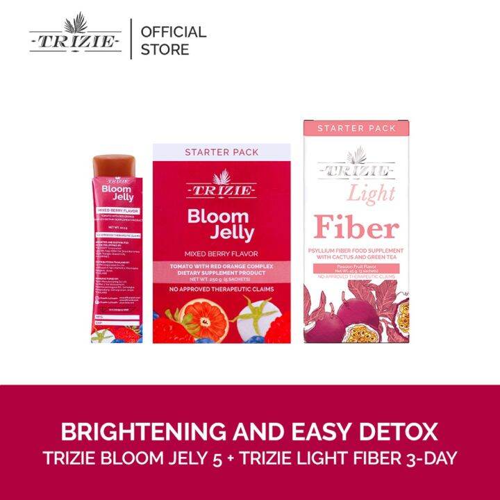 TRIZIE Bloom Jelly 5 sachets and Light Fiber Starter Pack 3 Sachet ...