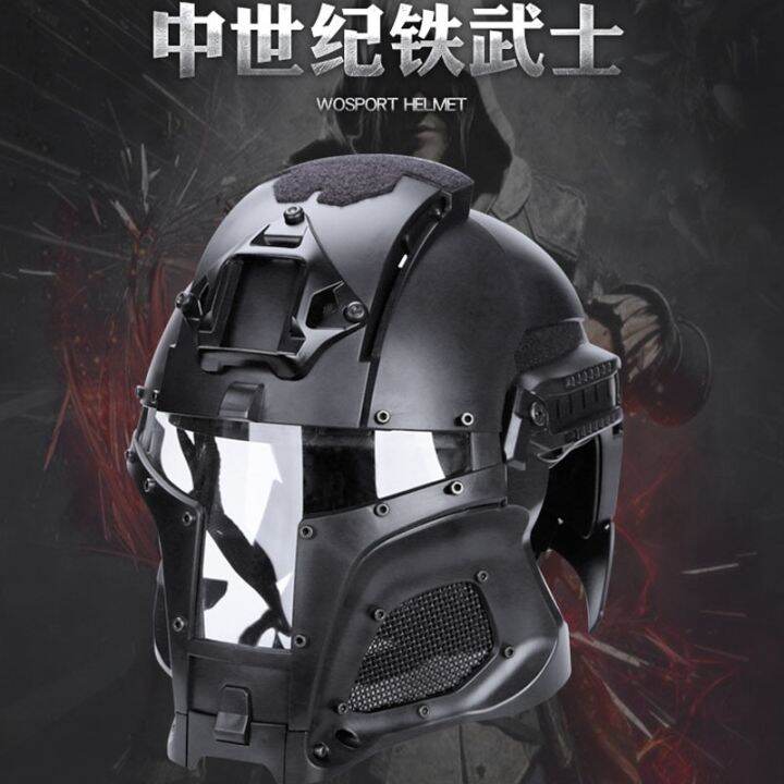 No thief WZJP medieval iron warrior helmet tactical outdoor FAST mask ...