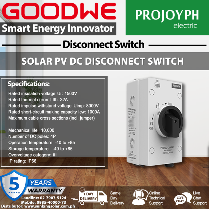 Projoy PEDSC-EL Enclosure Series DC Isolator projoy 32A 4pole | Lazada PH