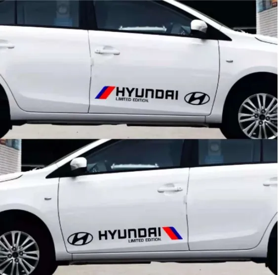 Car Hyundai Limited Edition High Quality Side Body Stickers | Lazada PH