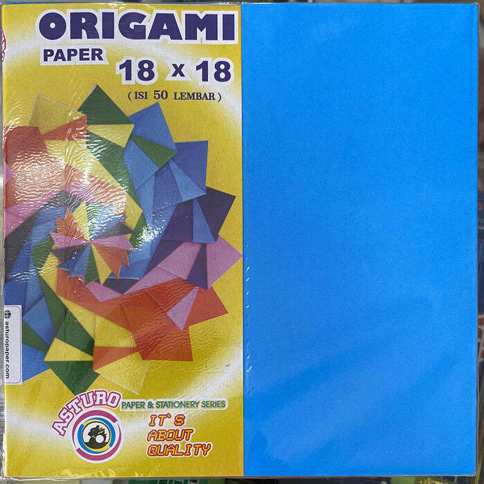 Kertas Origami Asturo 18 x 18 cm / Kertas Origami 10 Warna / Kertas ...
