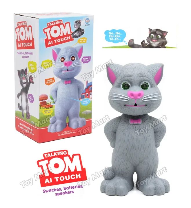 Talking Tom The Cat AI Touch Interactive Mini Battery Operated Light ...