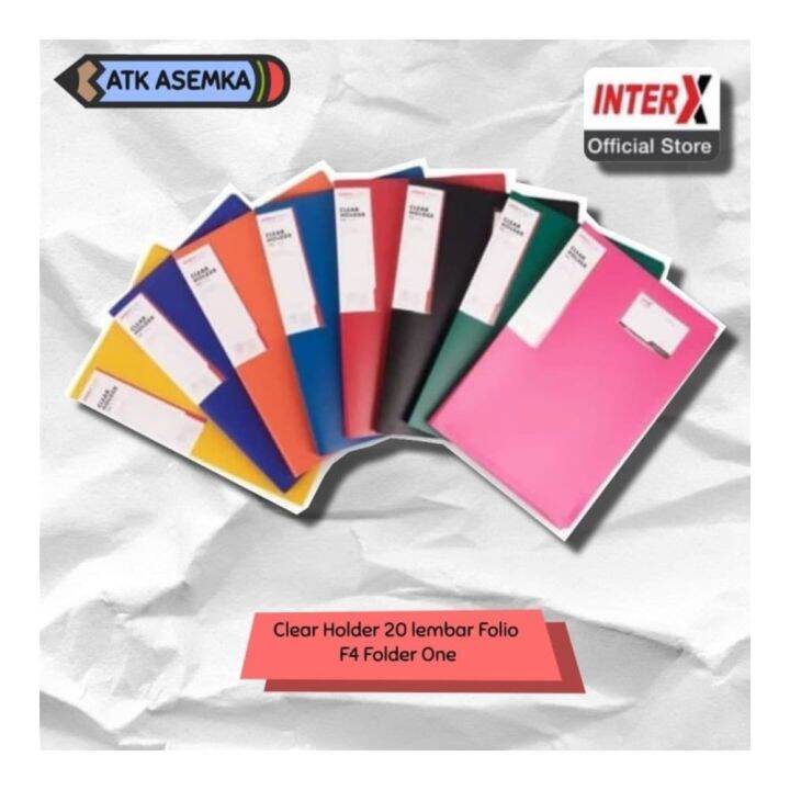 Clear Holder 20 lembar Folio / F4 Folder One / Map - Merah | Lazada ...