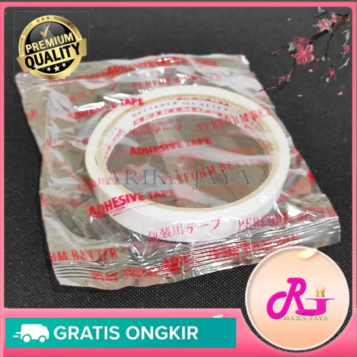 BEST Double Tape 1/2 inch 1/2 " ( 12 mm x 12 Yard ) ISOLASI SOLATIP ...