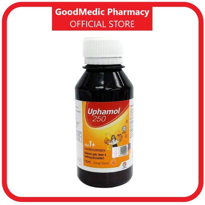 Uphamol Syrup 100ml - 250mg/5ml - (Paracetamol Fever Suspension for ...