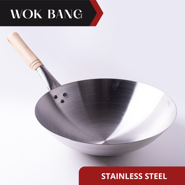 Wok Non-stick Stainless Steel Wok Pan/Traditional Chinese Wok Pan/Round Bottom | Lazada PH