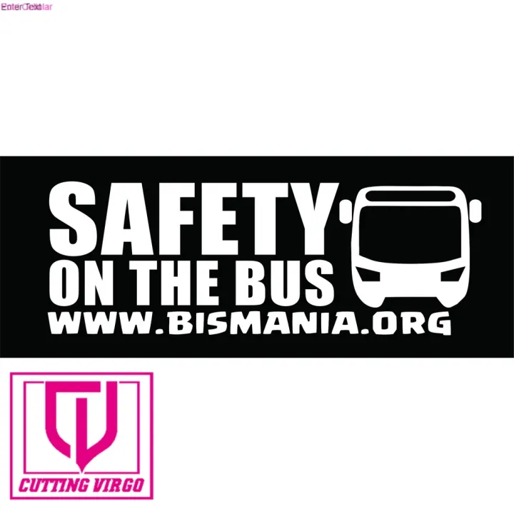 Cutting stiker SAFETY ON THE BUS | Lazada Indonesia