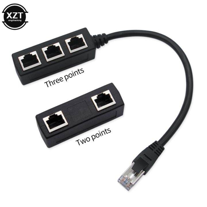 RJ45 Splitter 1 Male to 2/3 Female Ports rj45 Adapter Cable Ethernet ...