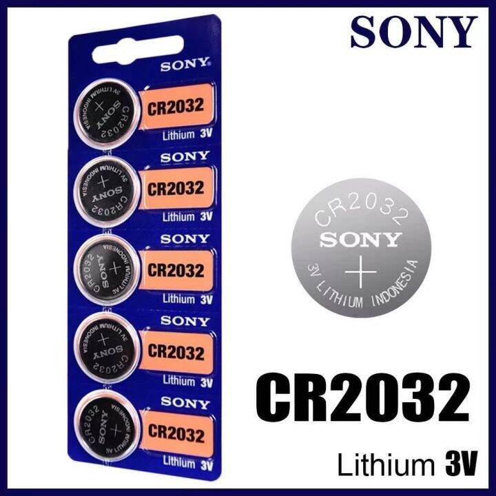 ถ่าน SONY CR2032 Lithium 3V ของแท้ 💯% ถ่านกระดุม จำหน่ายแผงละ 5ก้อน ...