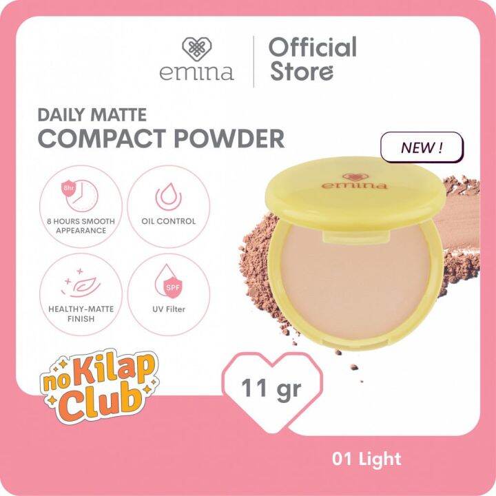 Emina Daily Matte Compact Powder 11 g ORIGINAL 100% | Lazada Indonesia