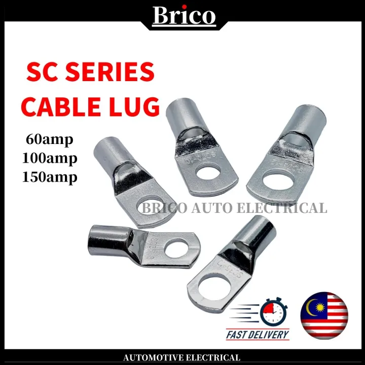 Cable Lug SC Series Tinned Copper Cable Lug Wire Connector Battery ...