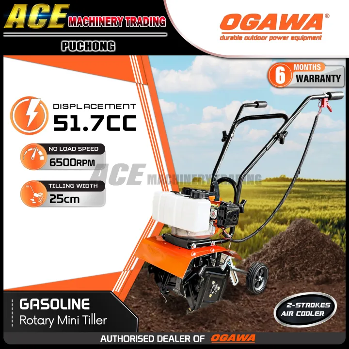 [ 100% Original ]OGAWA Mini Tiller Cultivator 51.7cc Rotary Mini Tiller ...