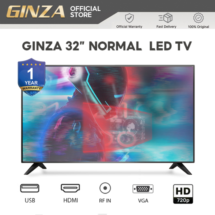 GINZA 32 inch TV 24 inch TV Led TV Ultra-Thin Multi-port TV Flat Screen On Sale HDMI AV VGA USB ...