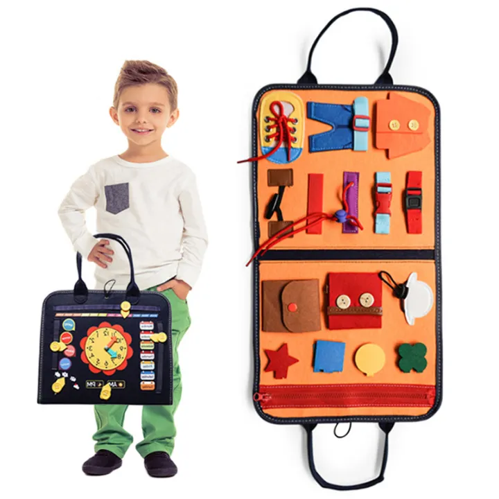 Kids Busy Board Buckle 1-5 Years Old Montessori Toy preschool activity ...