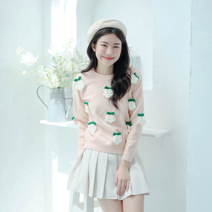 10-253 Mochi Mori Sweater - 2 สี - Morningkiss Shop | Lazada.co.th
