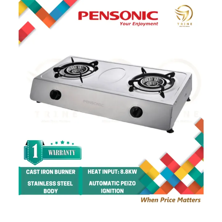 Pensonic 2 Burner Stainless Steel Gas Cooker PGC-5602S PGC5602S (Gas ...