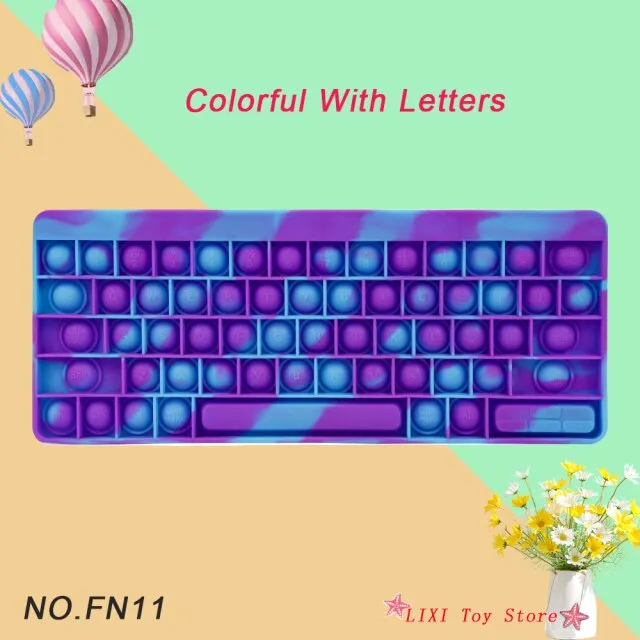 Pop Fidget Toys Antistress Push Bubble Squishy Silicone Calculator ...