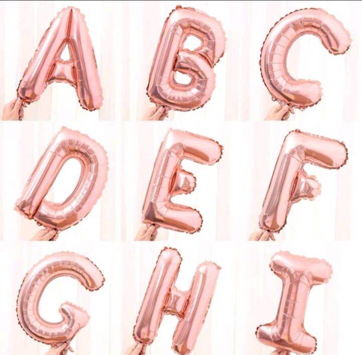 A-Z ROSE GOLD Letter Balloon (16 inches) | Lazada PH
