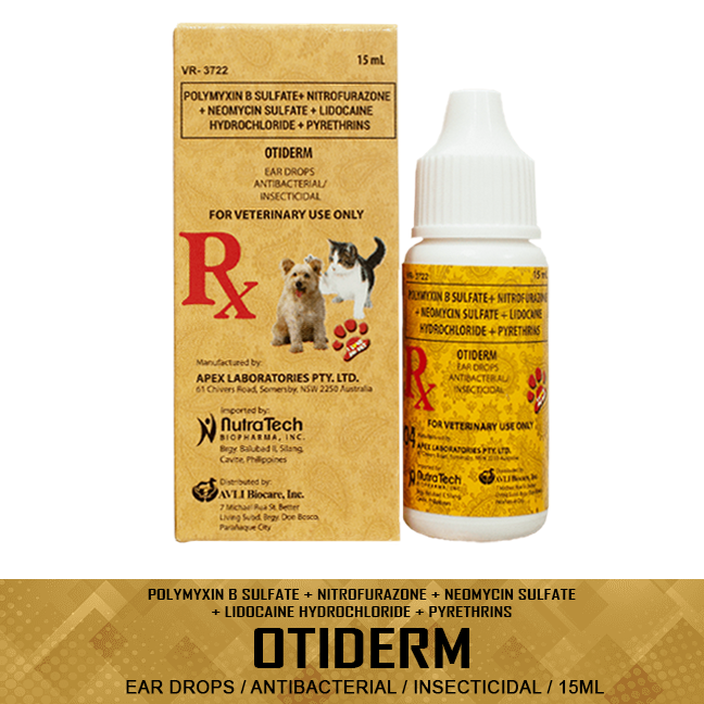 AVLI BIOCARE Otiderm Ear Drops Antibacterial and Insecticidal For Dogs ...