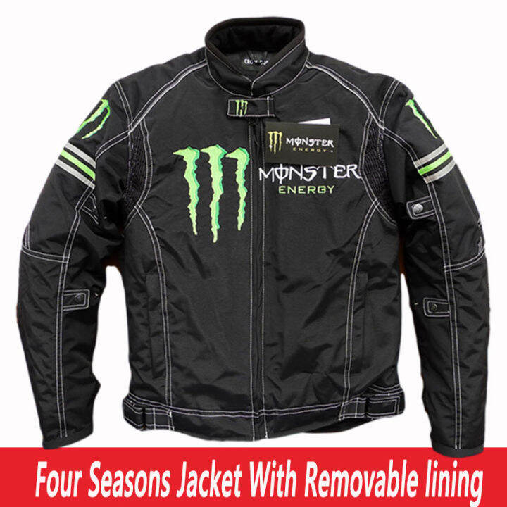 Monster Energy Four Seasons Motorcycle Riding Jacket Waterproof Racing ...