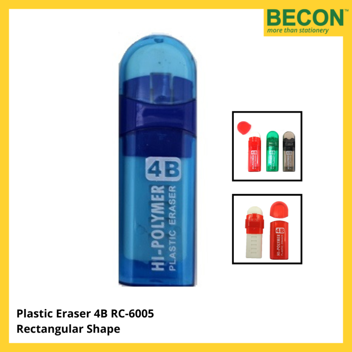 Plastic Eraser 4B RC-6005 Rectangular Shape ( Random Colour ) | Lazada Plastic Eraser 4B RC-6005 Rectangular Shape ( Random Colour ) | Lazada