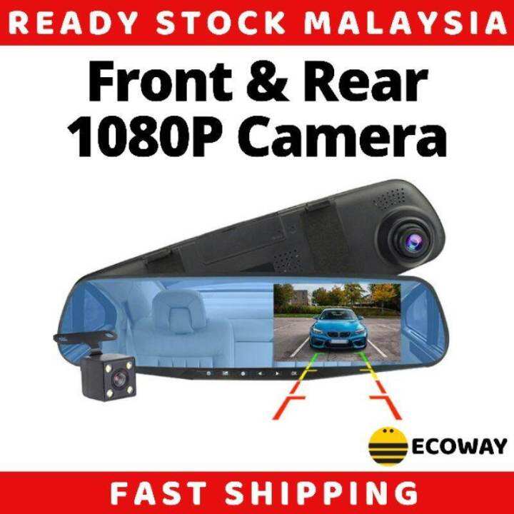 1080P FULL HD Mirror Car Dash Cam Front & Back Video DVR Camera | Lazada