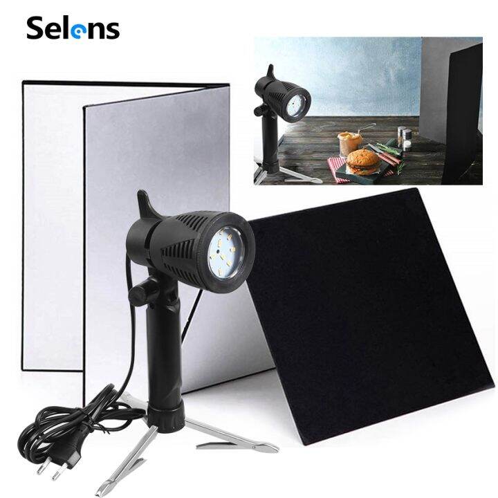 Se Desk Photo Shooting Kit Mini Studio Light+reflector Cardboard For ...