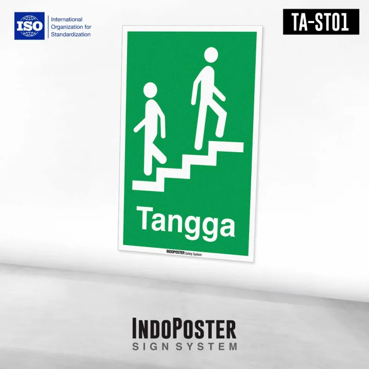 Stiker Label K3 Safety Tanda Tangga Pengunjung Stair Umum Normal ...