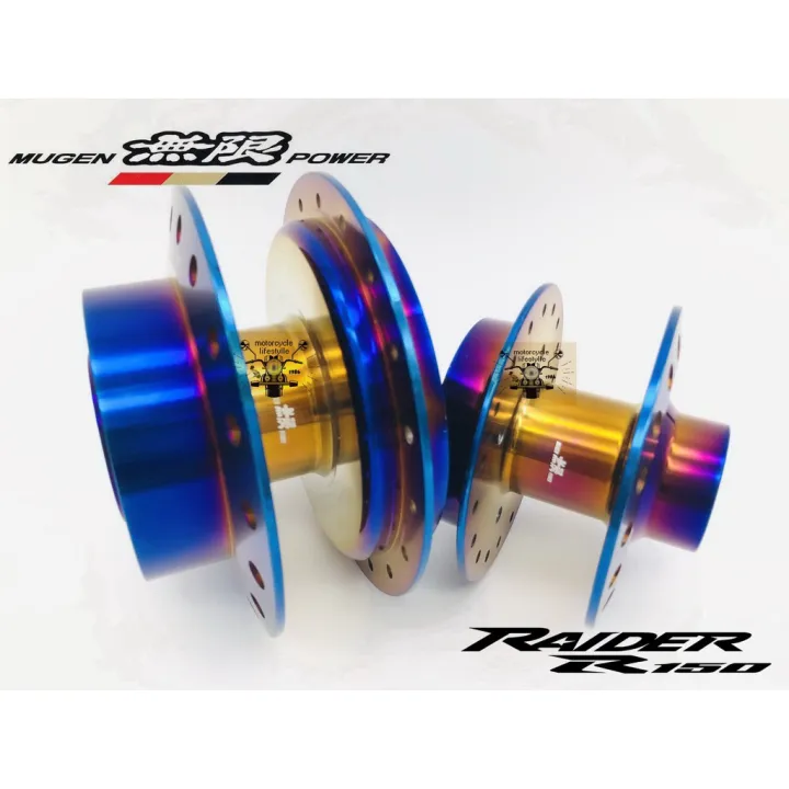 Motorcycle Hub Blue Titanium (XRM110, XRM125 ,Wave100125,Raider150 ...