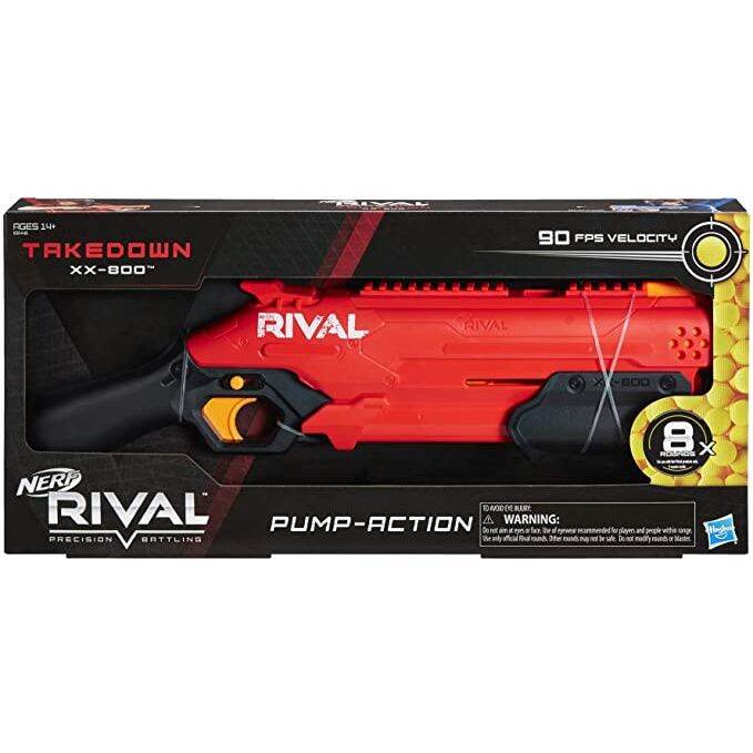 NERF Rival Takedown XX-800 Blaster -- Pump Action, Breech-Load, 8 ...