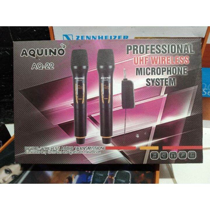Mic Wireless Aquino AQ22 / AQ 22 Original 2 Dual Handle Handheld ...