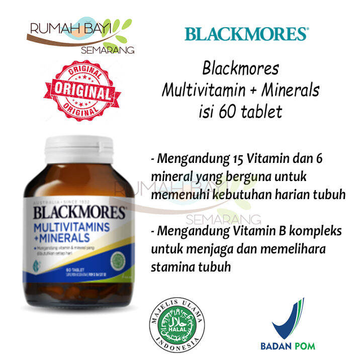 Blackmores Multivitamins & Minerals isi 60 - Vitamin Daya Tahan Tubuh | Lazada Indonesia