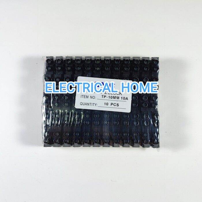 TERMINAL KABEL KRUSTIN 10mm 10A / TERMINAL PLASTIK HITAM | Lazada Indonesia