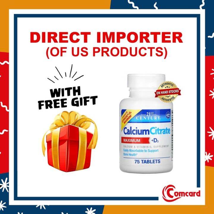 ☑️ Comcard 21st Calcium Citrate Maximum 75 Tablets | Lazada PH