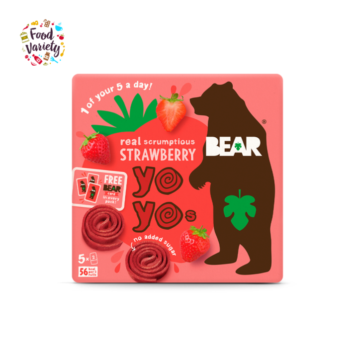 BEAR Yoyos Strawberry [5 x 20g] 100g BEAR แบร์ โยโย่ รสสตรอเบอร์รี่ [5 x 20 กรัม] 100 กรัม ...
