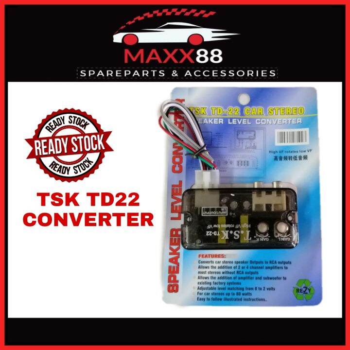 TSK TD22 CAR STERE0 SPEAKER LEVEL CONVERTER | Lazada