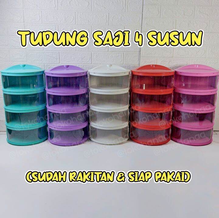 Tudung Saji 4 susun RAKITAN rak penyimpanan makanan | Lazada Indonesia