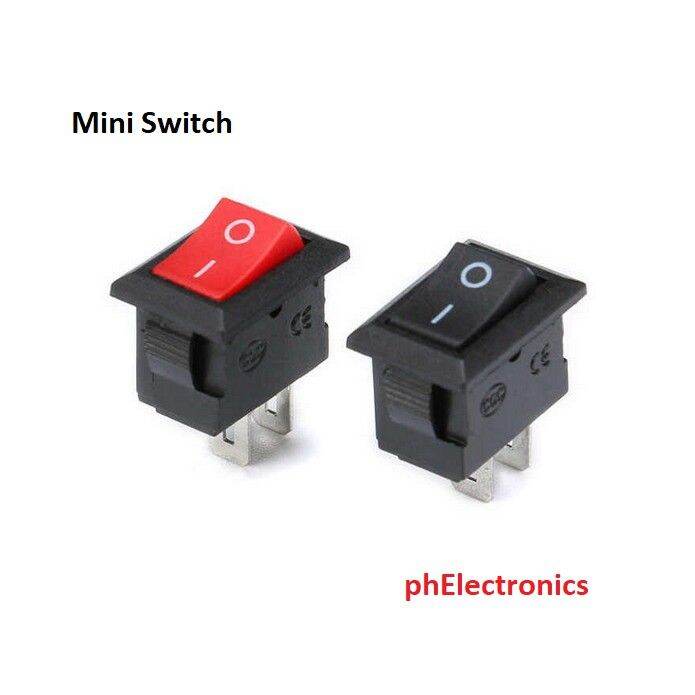 2pcs Mini Rocker Switch SPST Snap AC 250V 3A/125V 6A 2 Pin mini switch ...