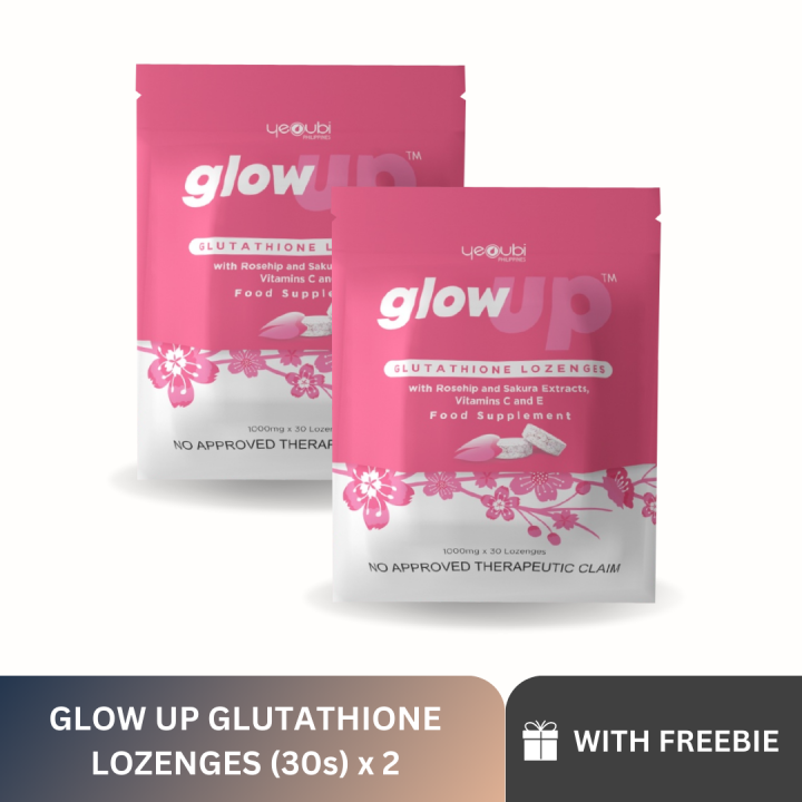 SET OF 2 Yeoubi Glow Up Glutathione ( 30 lozenges) vitamins c w ...