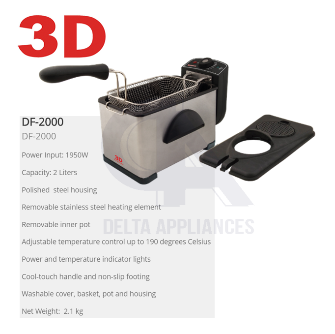 3D DF-2000 Deep Fryer 2L | Lazada PH