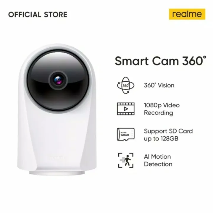 Realme Smart Cam 360° Vision, 1080p Video, AI Motion | Lazada Indonesia