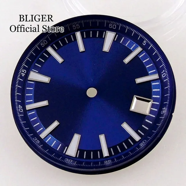 BLIGER 41Mm Watch Case Sapphire Crystal Blue Black Chapter Ring ...
